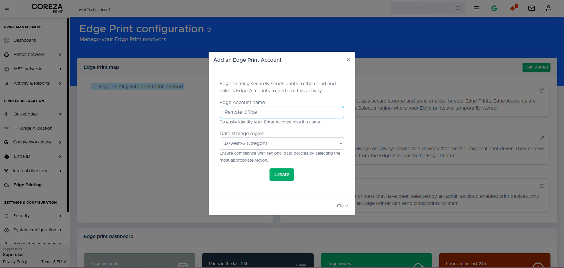 Configure Edge Printing with Coreza Print cloud – directprint.io
