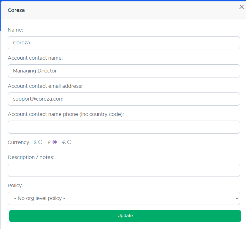 The Coreza Print dashboard has $ cost, can i change that to ...